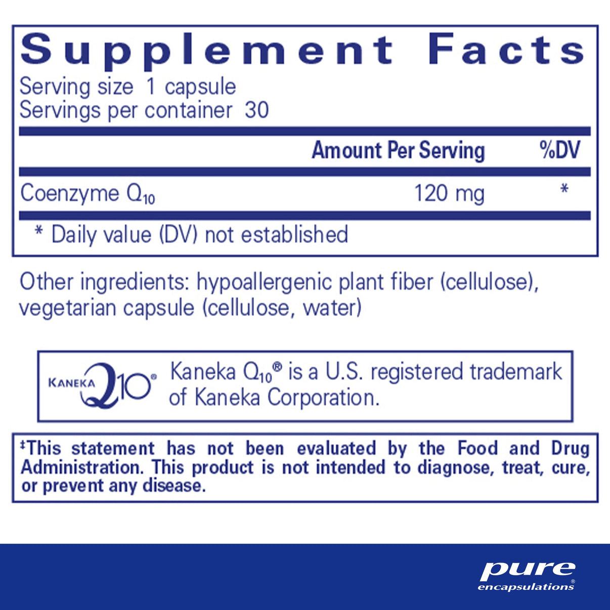 CoQ10 120 mg (60c) - Pure Encapsulations – New Zealand Strength Institute